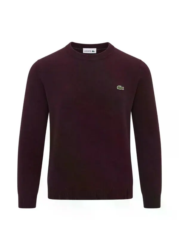 Lacoste Logo-patch Crew-neck Sweater - Red