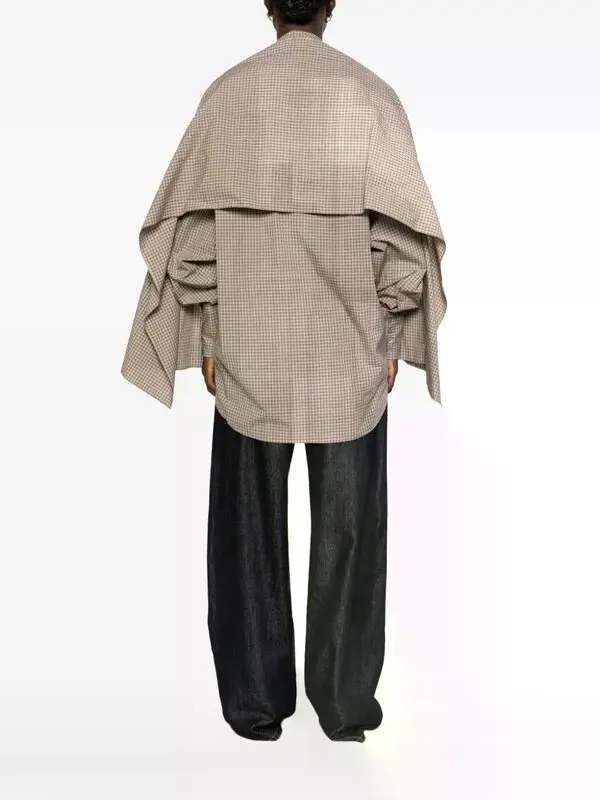 DARKPARK Georgia Check Draped Shirt