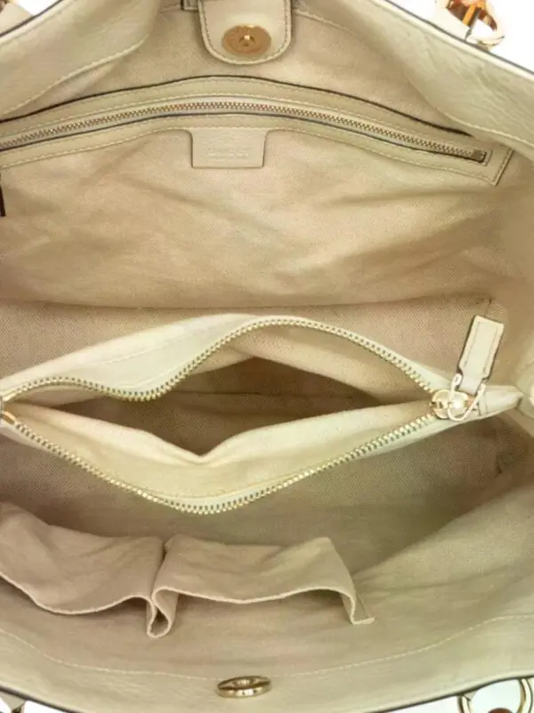 Gucci 2000-2015 Gg Canvas Bamboo Diana Tote Bag