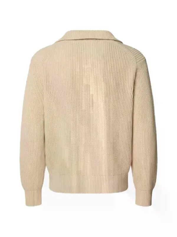 SELECTED Half-zip Ribbed-knit Sweater - Neutrals