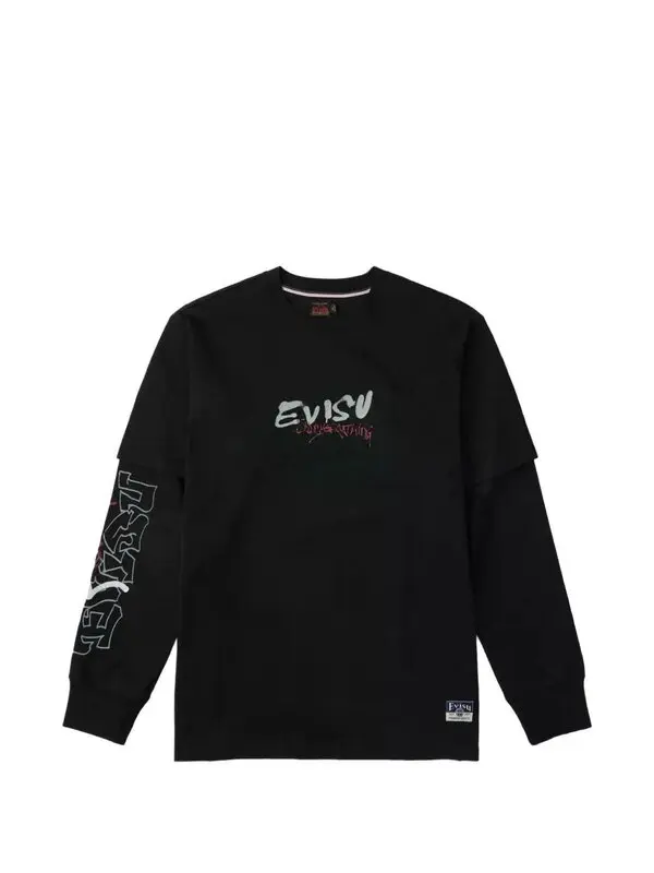 EVISU Printed Layered-sleeve T-shirt