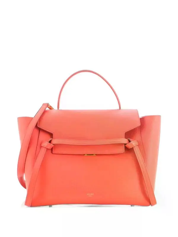 Celine Belt Bag Textured Leather Mini Shoulder Bag - Red