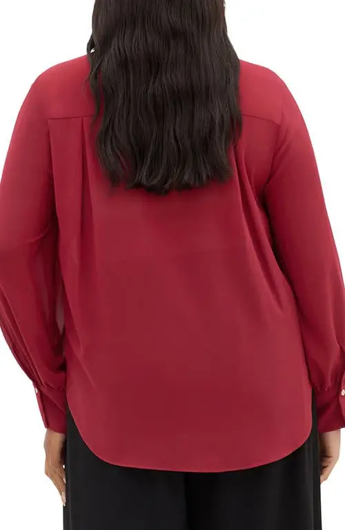 City Chic Jane Tie Hem Shirt - Sienna