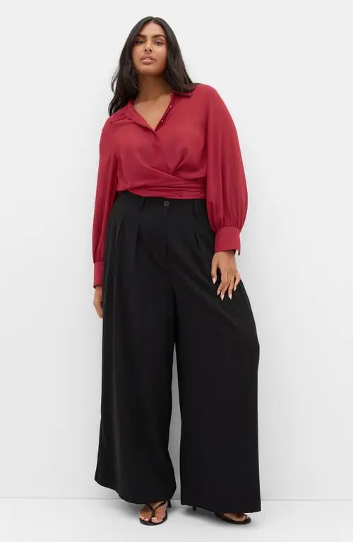 City Chic Jane Tie Hem Shirt - Sienna