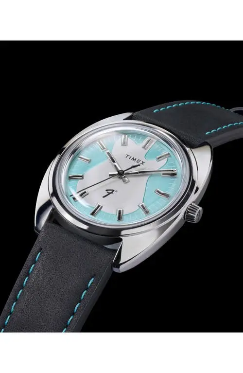 Timex® Fender X Leather Strap Watch