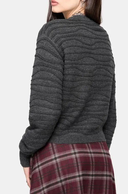 DISTURBIA Stormi Wave Knit Sweater