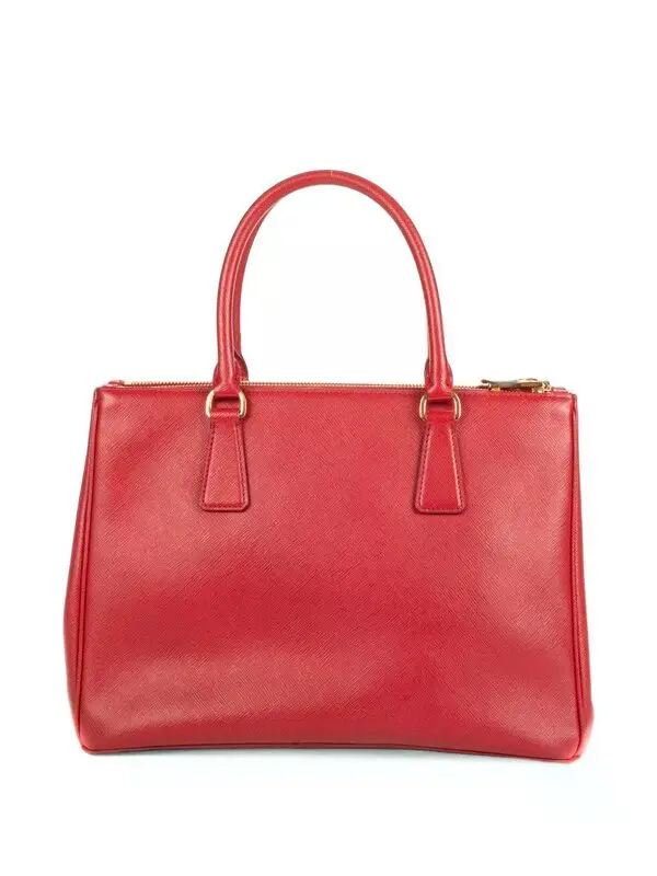 Prada Galleria Double-zip Tote Bag - Red