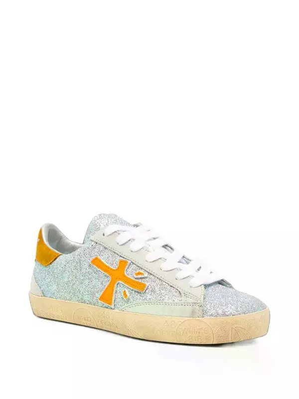 Premiata Steven 8498 Glitter-effect Sneakers