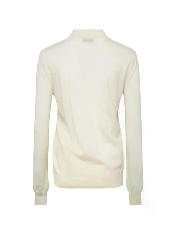 JIL SANDER Pleated Cashmere Sweater - Neutrals