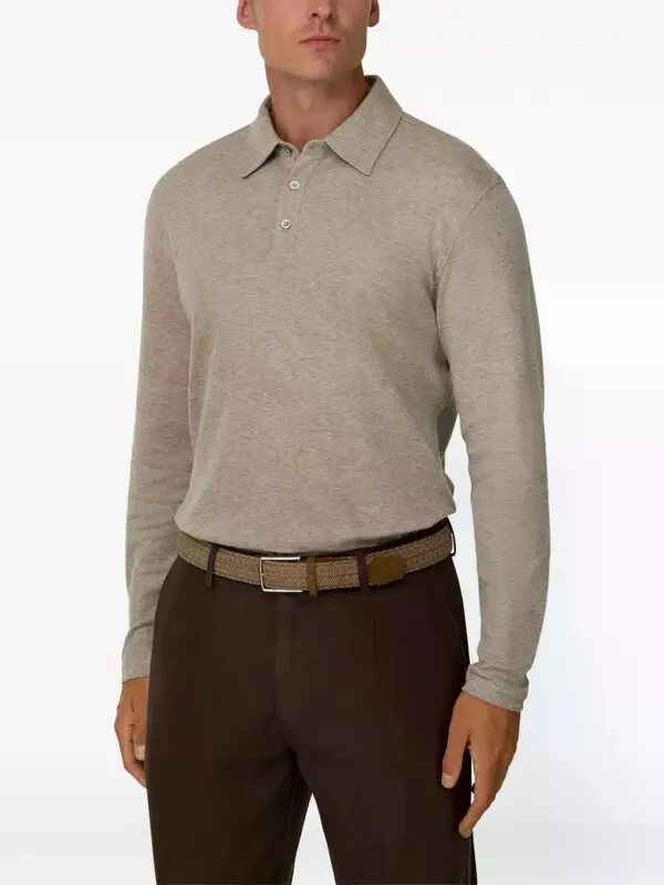 Boggi Milano Polo In Cotton And Cashmere Jersey