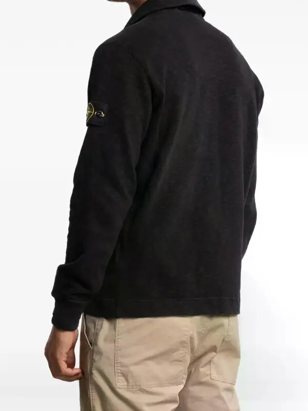 Stone Island Logo-patch Polo-collar Sweater