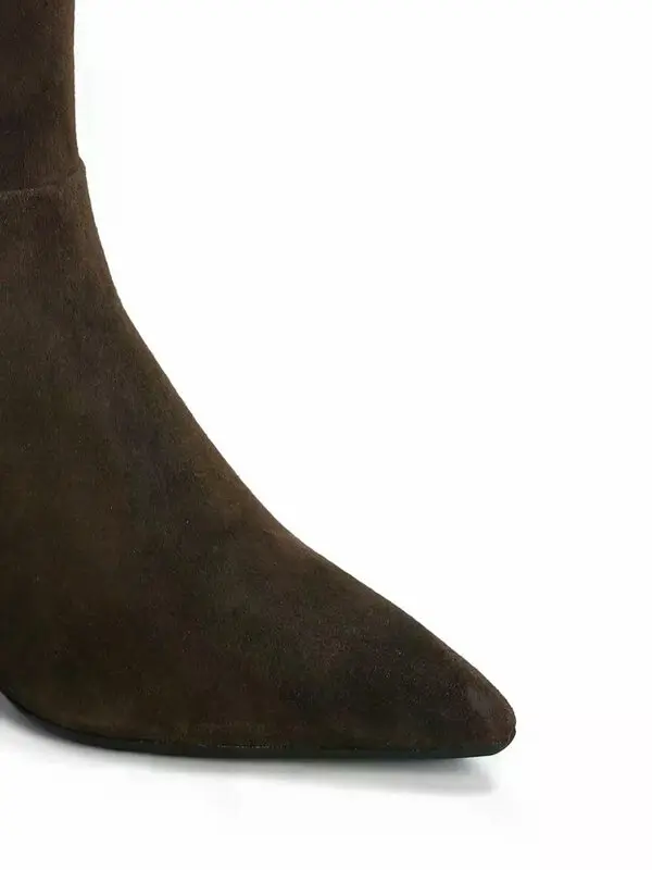 EVALUNA Pointed-toe Calf Suede Boots