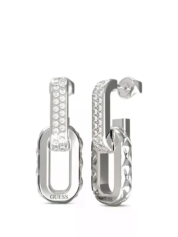 Guess Double-link Earrings - Silver
