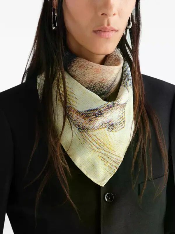 LEMAIRE X Roland Topor Les Amoureux Silk Scarf
