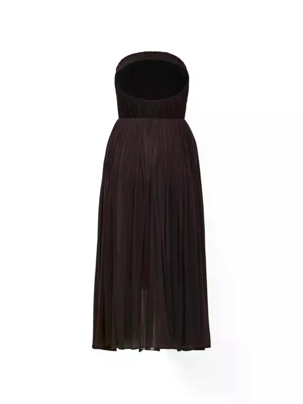 Magda Butrym Ruched Strapless Midi Dress