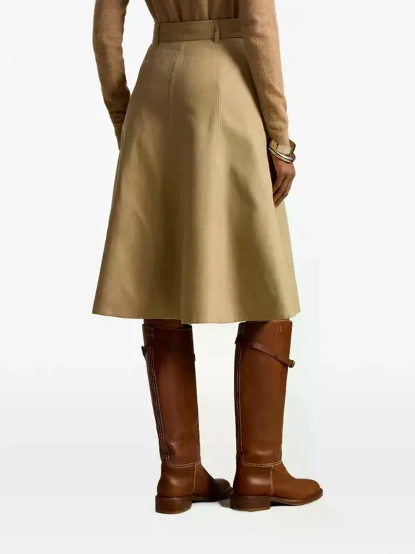 Polo Ralph Lauren Button-down Flared Midi Skirt