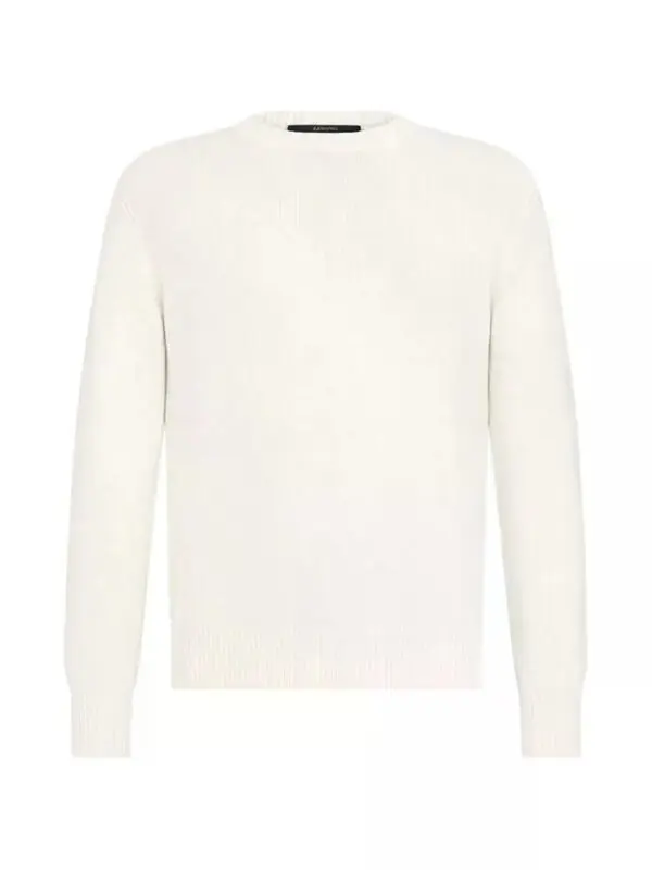 Herno Ribbed-knit Cashmere Sweater - White