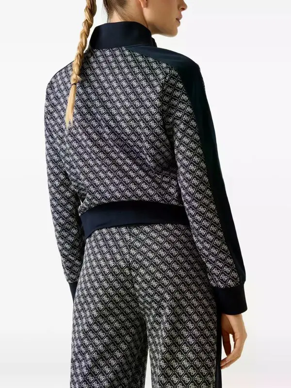 Guess Printed Logo Full-zip Sweater