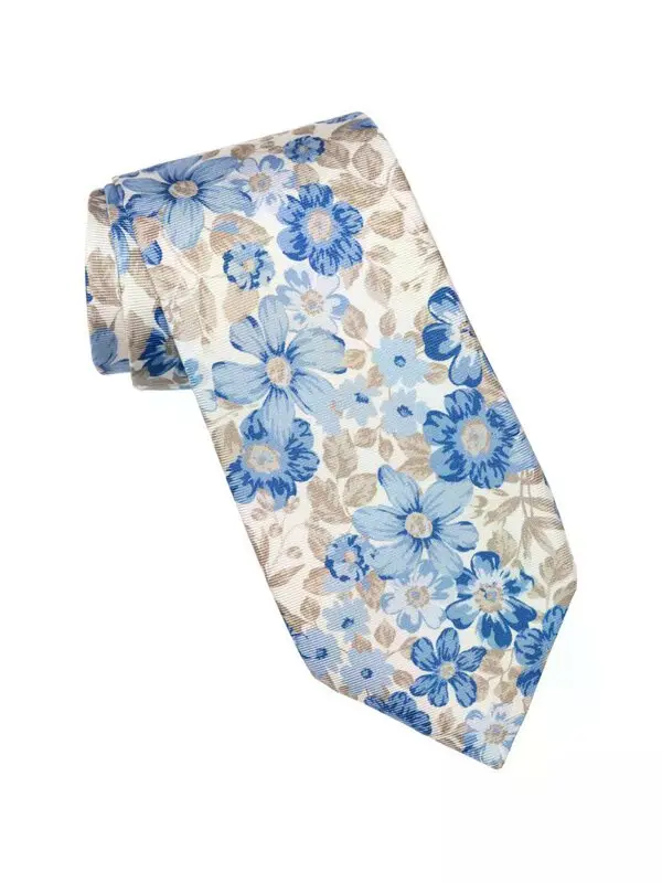 ELIZABETTA Altamura Floral-print Silk Tie