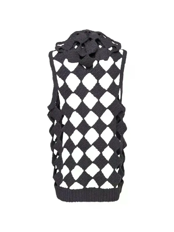 Rick Owens Sarutanya Crochet-knit Hoodie