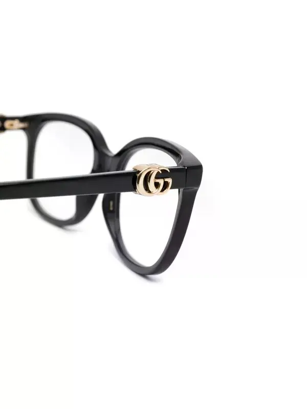 Gucci Logo Square-frame Glasses - Black