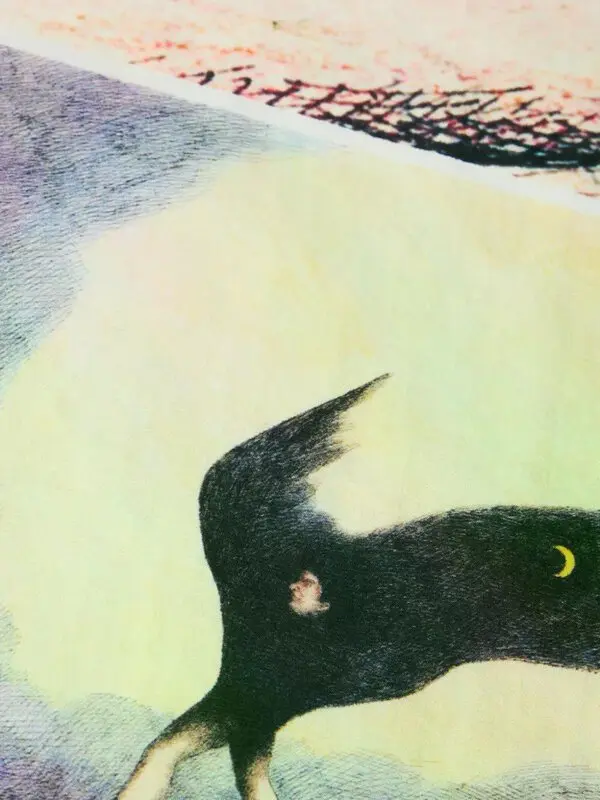 LEMAIRE X Roland Topor La Nuit 1972 Silk Scarf