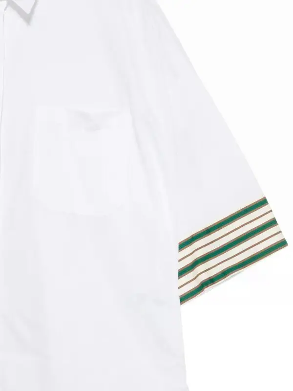 Lorena Antoniazzi Striped-cuff Short-sleeve Shirt