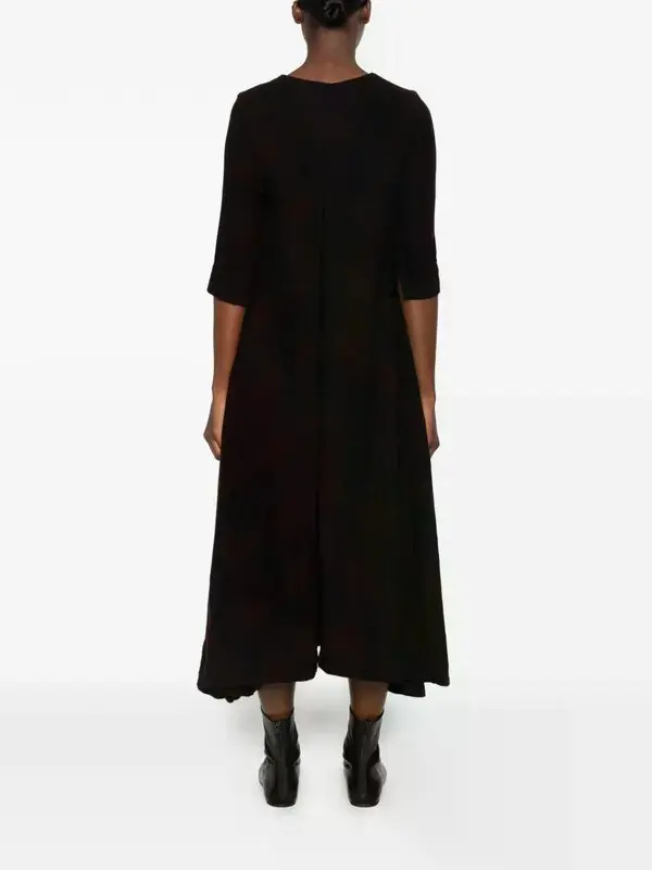 RICORRROBE Check Notched-neck Dress