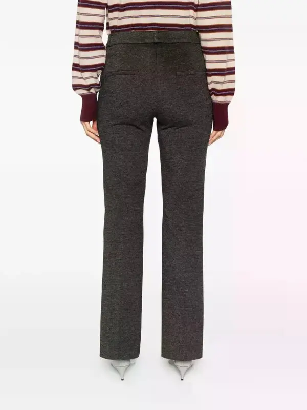 CAMBIO Button-detail Pressed-crease Trousers