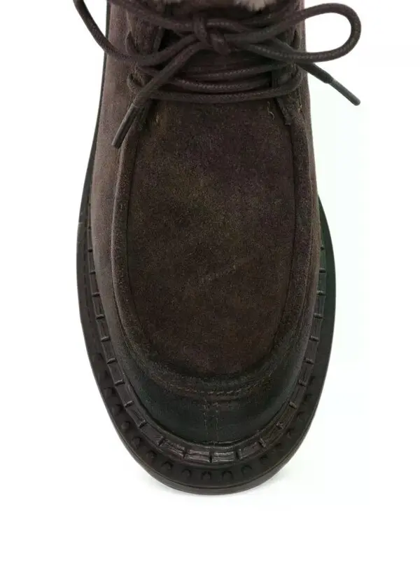 Ash Demi Faux-fur Trim Lace-up Boots