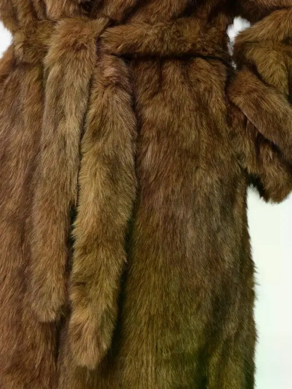 ELEH Faux-fur Belted Coat