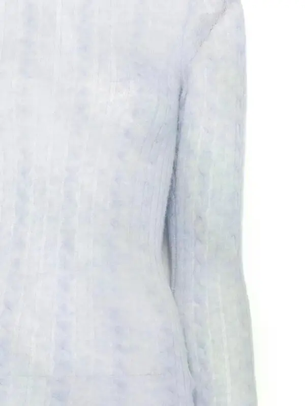 HAIKURE Sey Cable-knit Semi-sheer Sweater - Blue