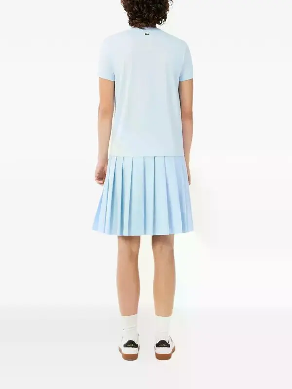 Lacoste Pleated Petit Piqué-effect Midi Skirt