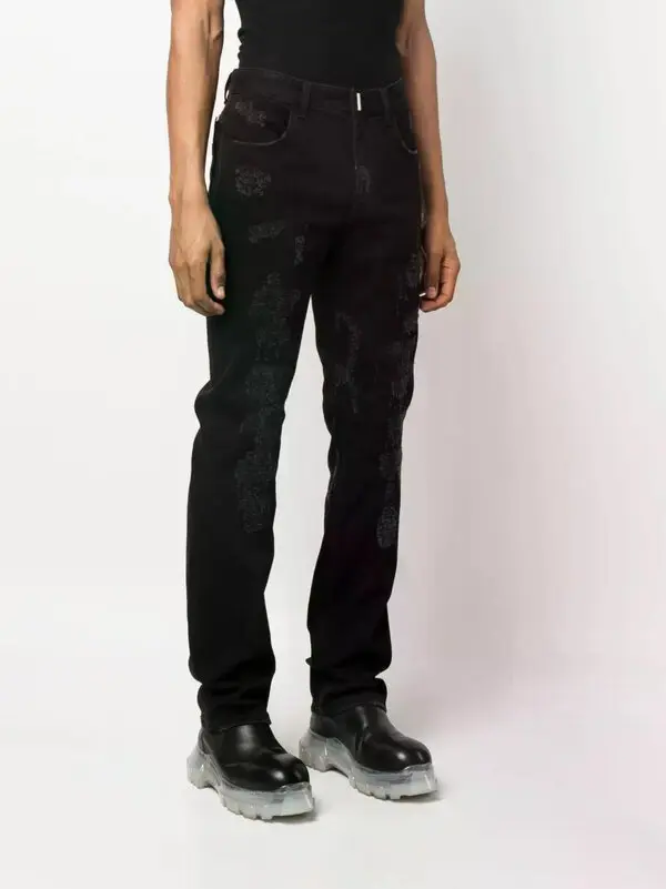Givenchy Distressed-effect Straight-leg Jeans