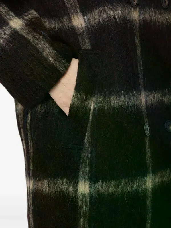 ELEH Check-pattern Double-breasted Coat