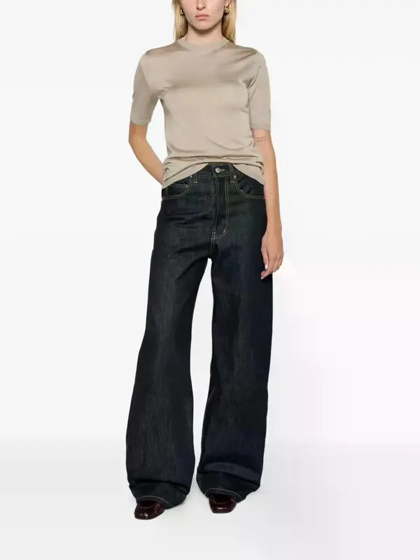 Max Mara Stockinette-stitched Cashmere And Silk Sweater Stone - Neutrals