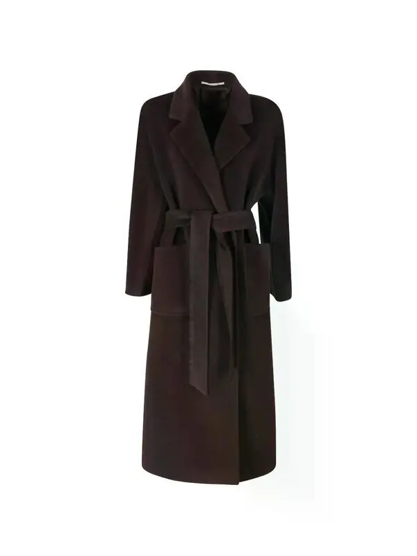 Tagliatore Double-breasted Belted Coat - Brown