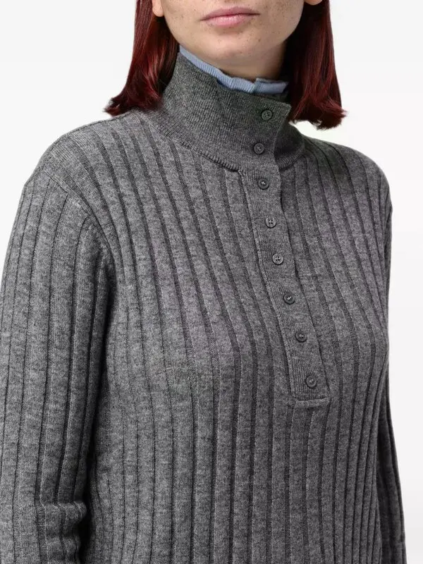 ELEH Ribbed-knit High-neck Sweater