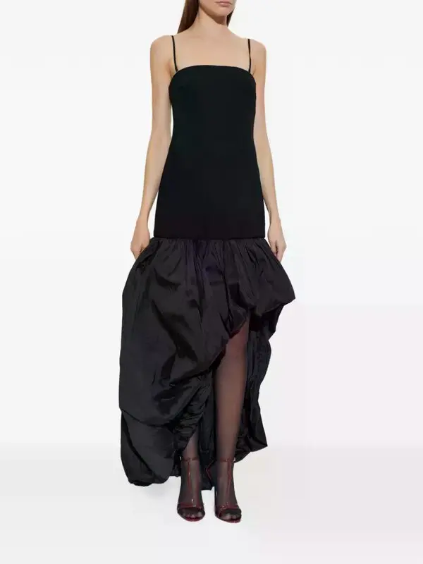 ROTATE BY BIRGER CHRISTENSEN Asymmetrical Puffed-skirt Maxi Dress