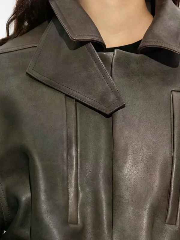 Rick Owens Cropped Leather Jacket