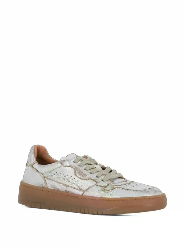 LEMARGO Perforated Panelled Sneakers - Silver