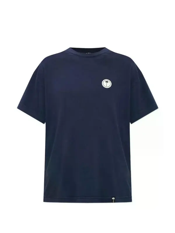 Palm Angels Embroidered-logo T-shirt - Blue