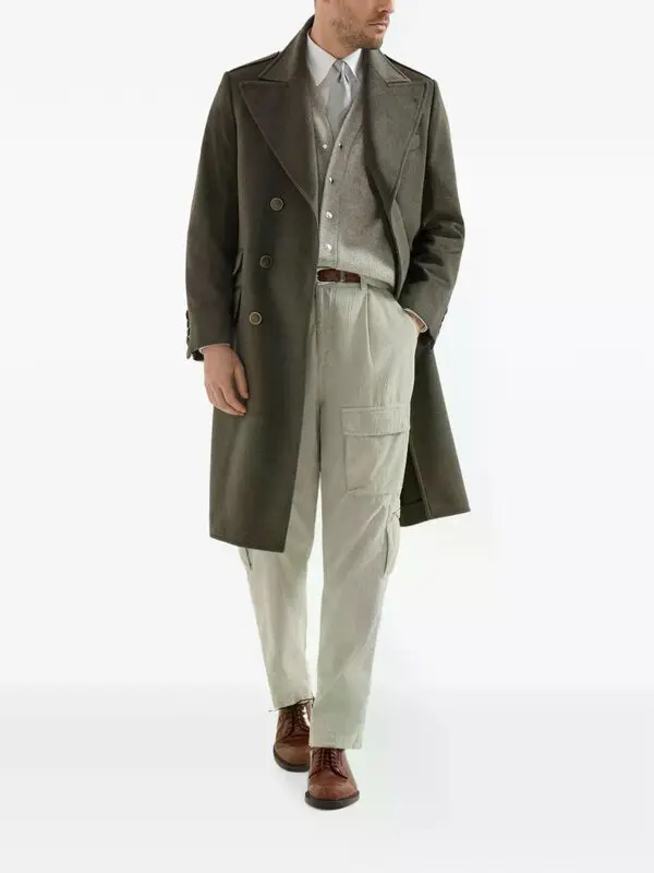 Brunello Cucinelli Cashmere Cardigan With Chest Pockets And Snap Buttons