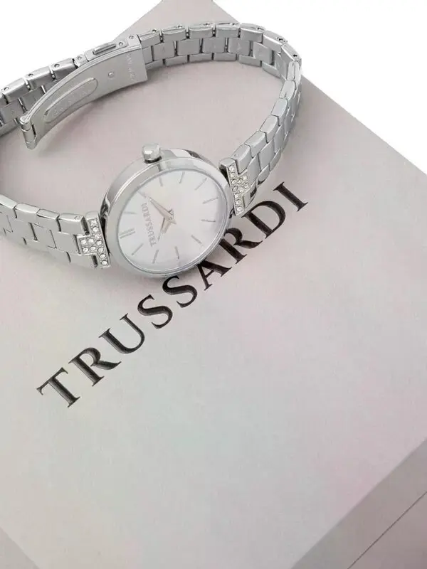 TRUSSARDI Crystal-embellished 30mm Watch - Silver