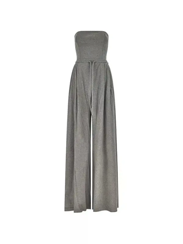 GIOVANNI BEDIN Strapless Wide-leg Jumpsuit - Grey