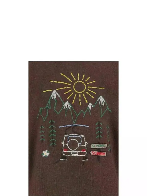 MC2 SAINT BARTH Heron Mountain-embroidery Sweater