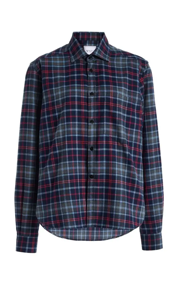 WITH NOTHING UNDERNEATH Exclusive The Classic Cotton-wool Shirt - Plaid
