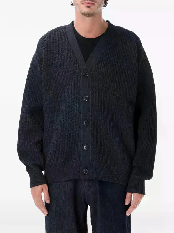 Nanamica Ribbed-knit V-neck Cardigan