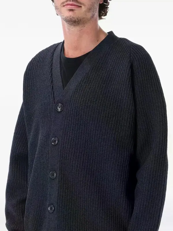 Nanamica Ribbed-knit V-neck Cardigan