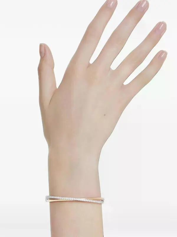 SWAROVSKI Hyperbola Crystal-embellished Crossover Bangle - Silver